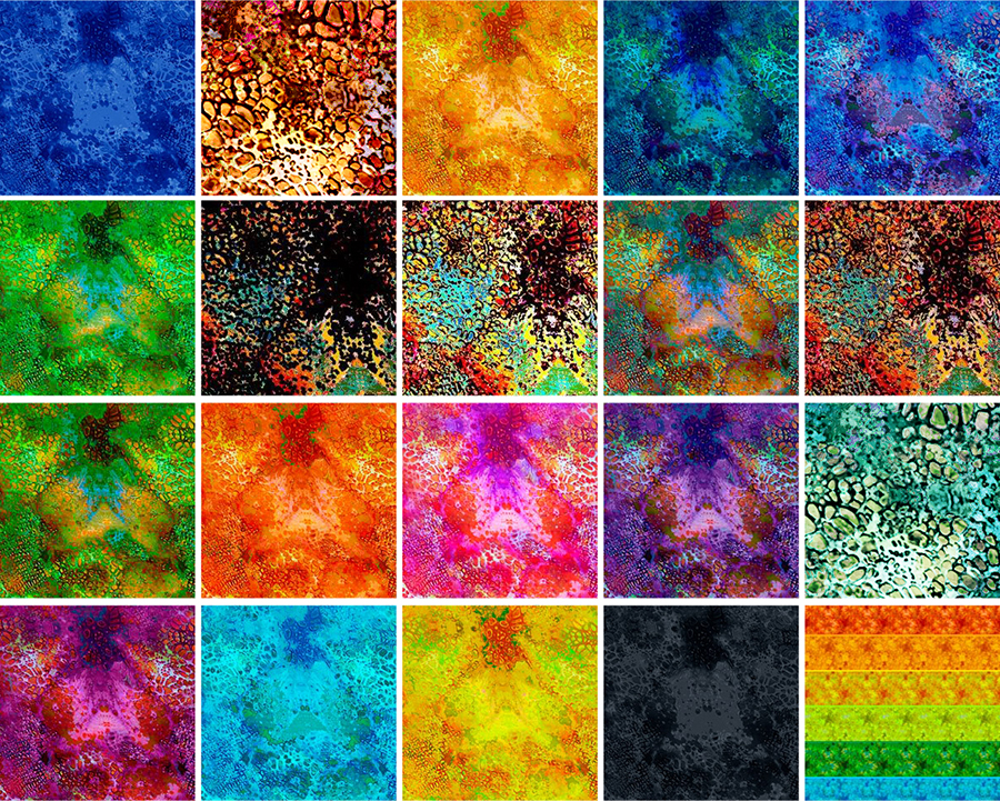 SP10 10 Inch Square Pack De's Texture Basics (0225) - KK Fabrics