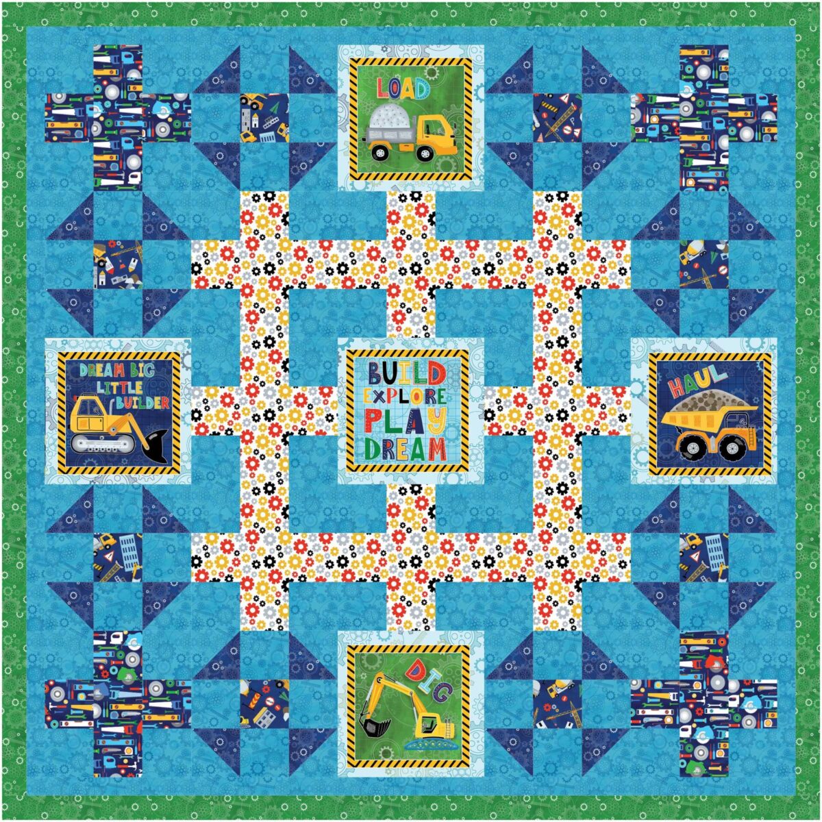 Little Builder Quilt Pattern - By Benartex - KK Fabrics