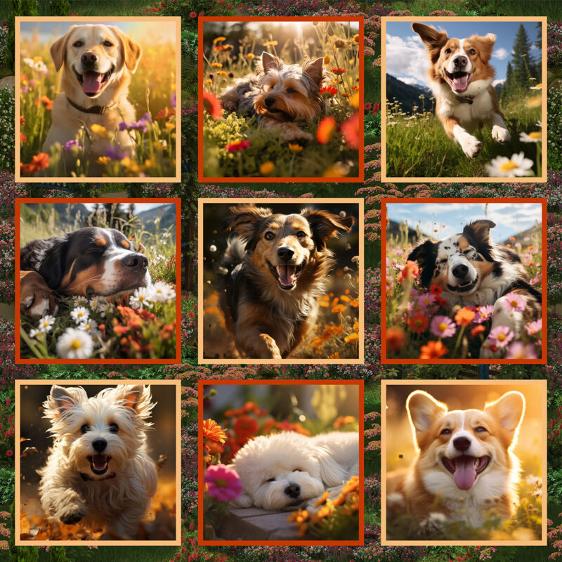 B Block Collage Furry Fun (4060) - KK Fabrics