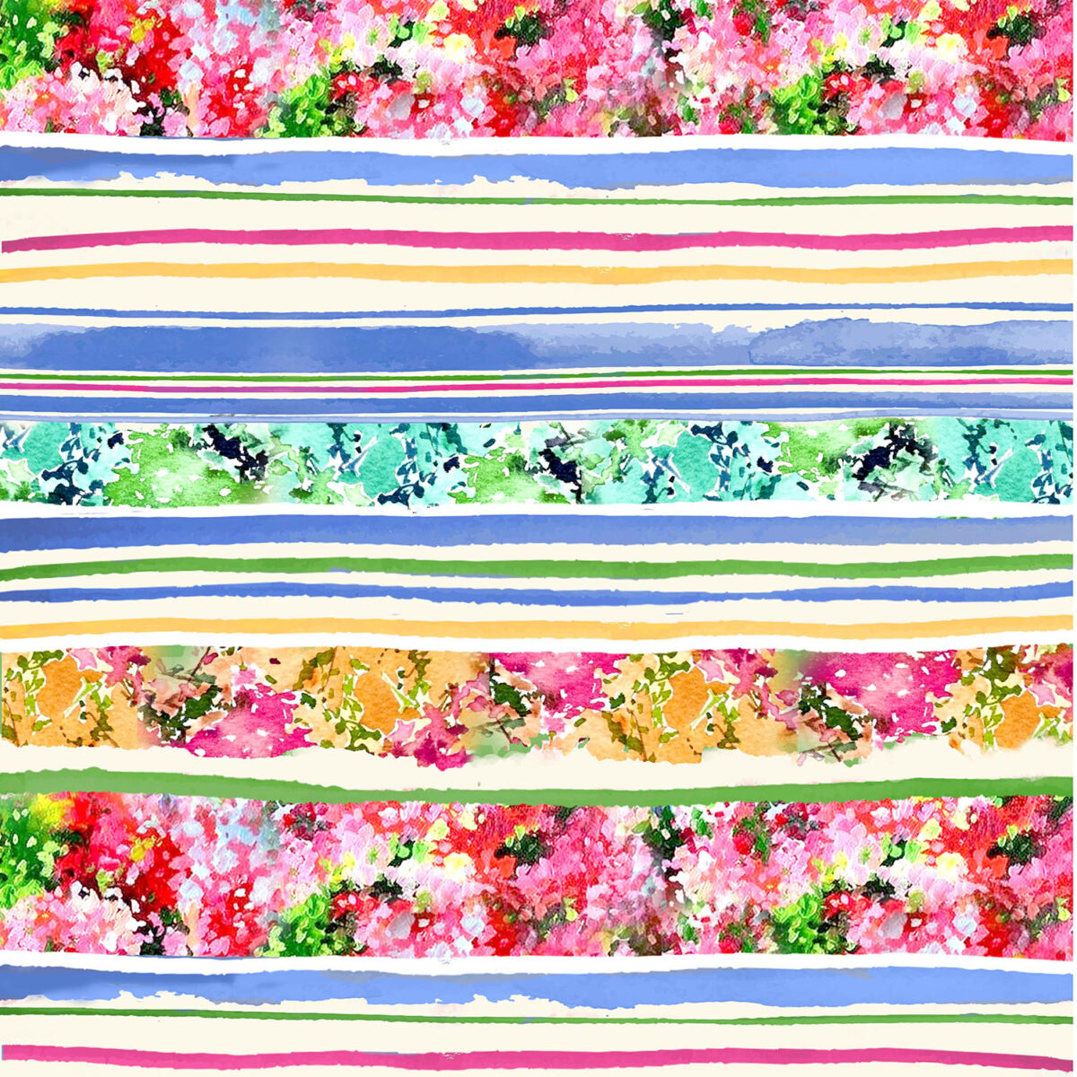 19AZU Stripe Azure Under the Tuscan Sun (4074) - KK Fabrics