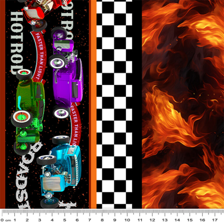 D Stripes Hot Rods (4099) - KK Fabrics