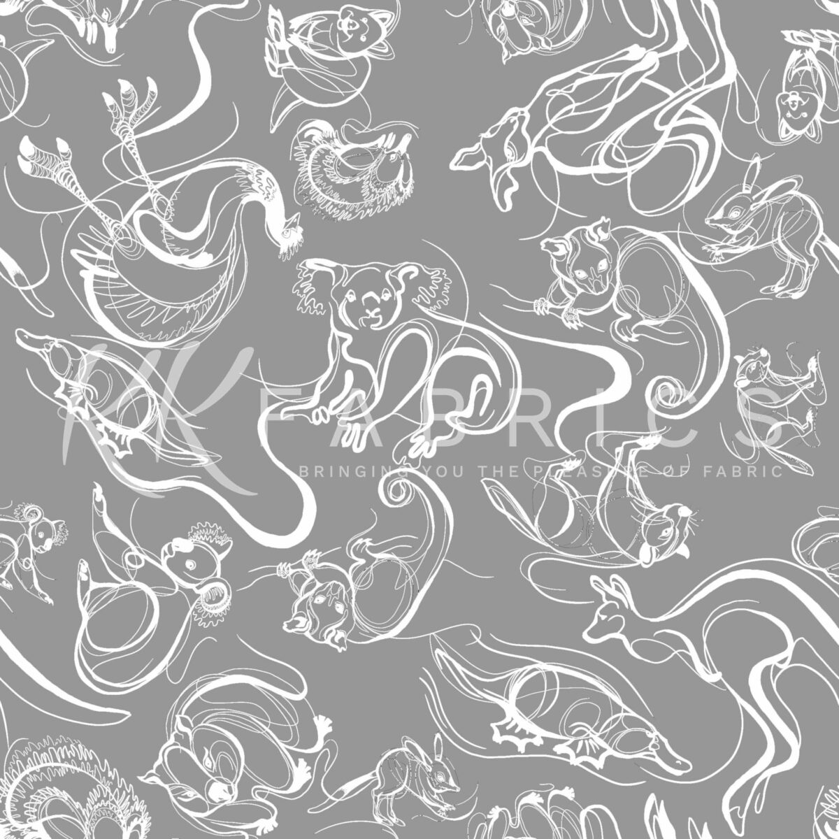 08 Tumbled Grey Drawn Down Under (5078) - KK Fabrics